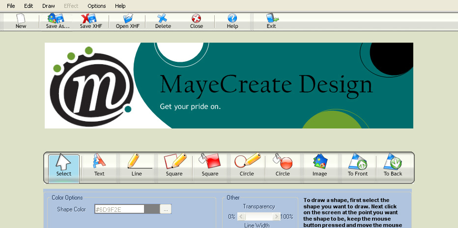 Create Your Own Web Graphics with XHeader. | MayeCreate Design